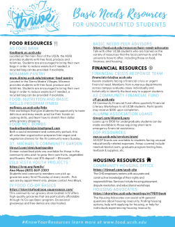 Resource Guides | Basic Needs